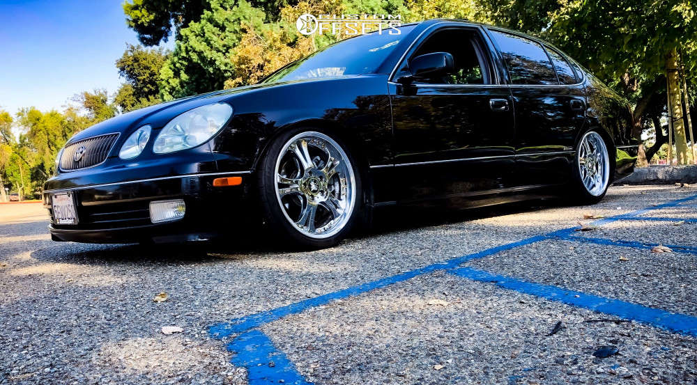 2001 Lexus GS300 with 18x9 20 Weds Cerberus and 215/40R18 Dunlop ...