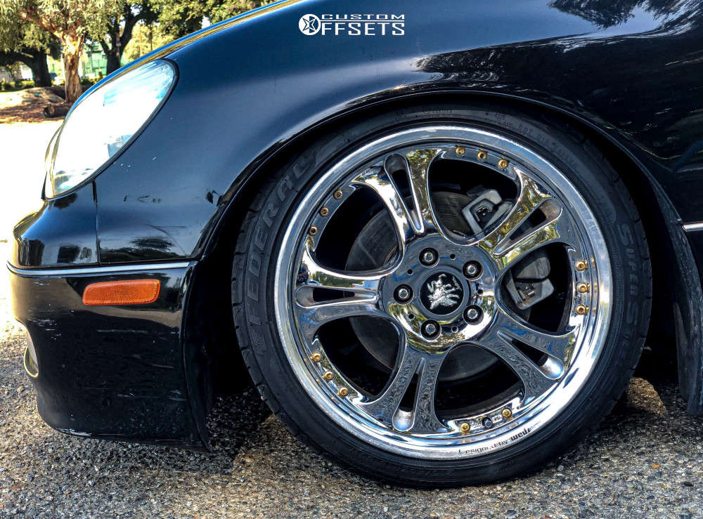 2001 Lexus GS300 with 18x9 20 Weds Cerberus and 215/40R18 Dunlop ...