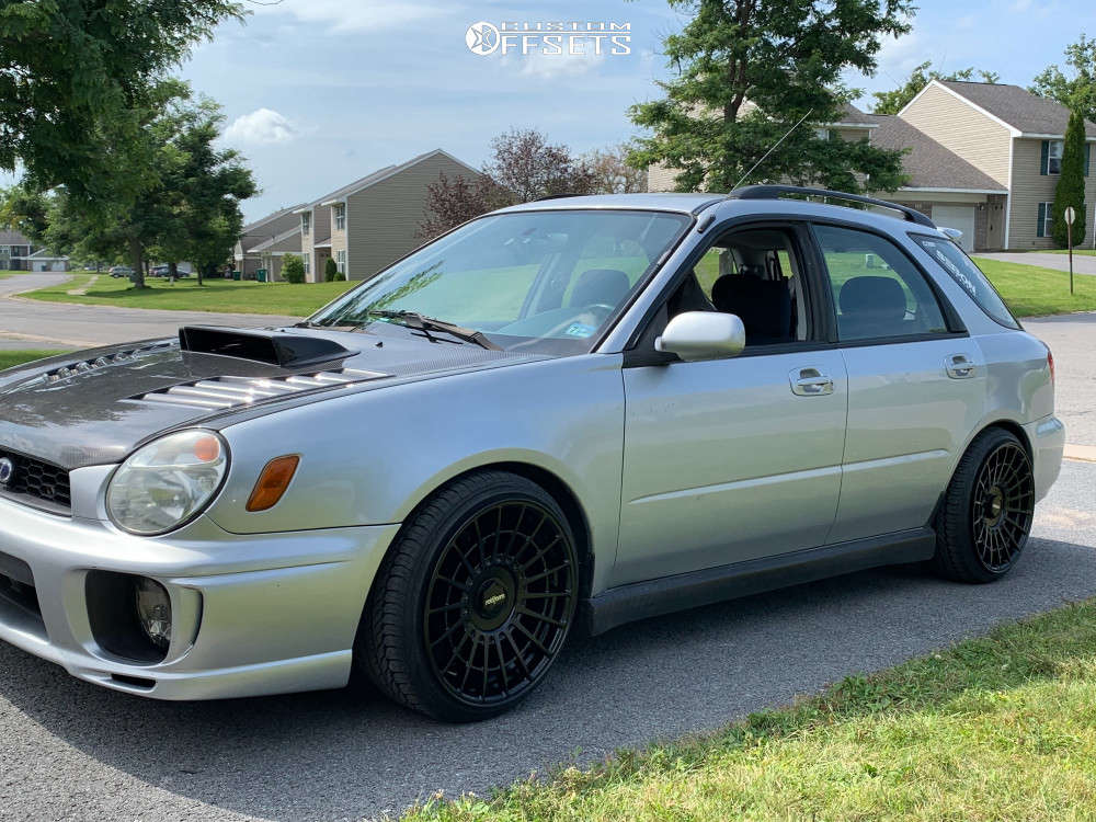 2002 Subaru Impreza with 18x9.5 25 Rotiform Las-r and 225/35R18 Kumho ...
