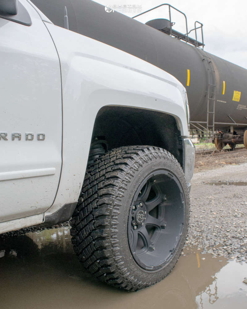 2018 Chevrolet Silverado 1500 with 20x12 -44 Black Rhino Glamis and 33/ ...