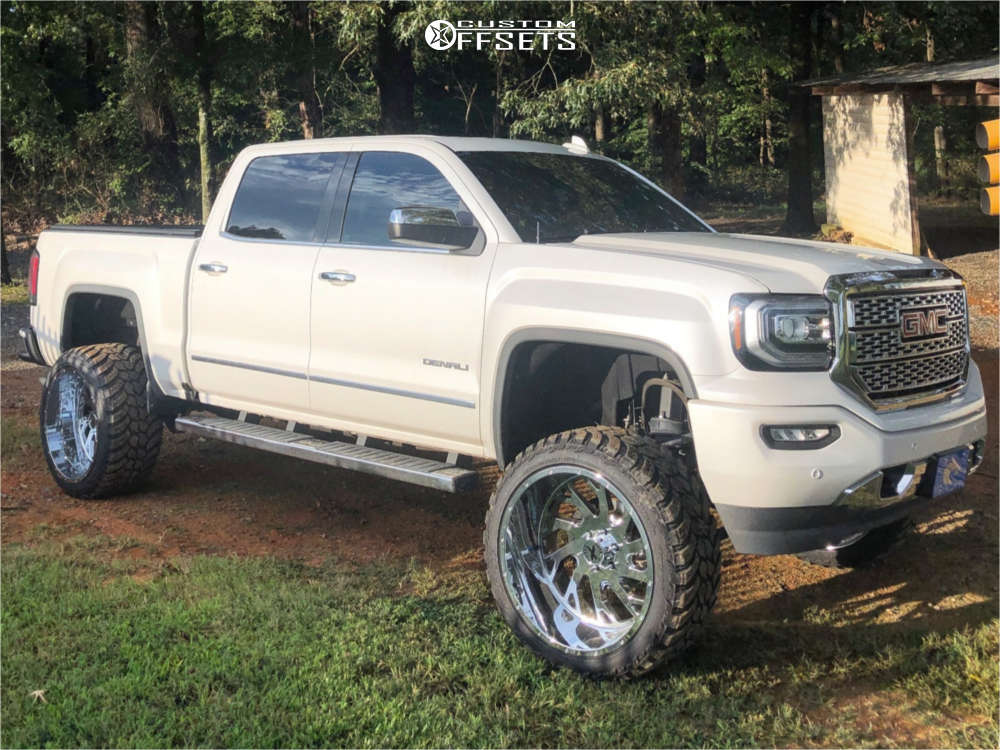 2016 GMC Sierra 1500 with 24x14 -76 Xtreme Force Xf8 and 35/13.5R24 AMP ...