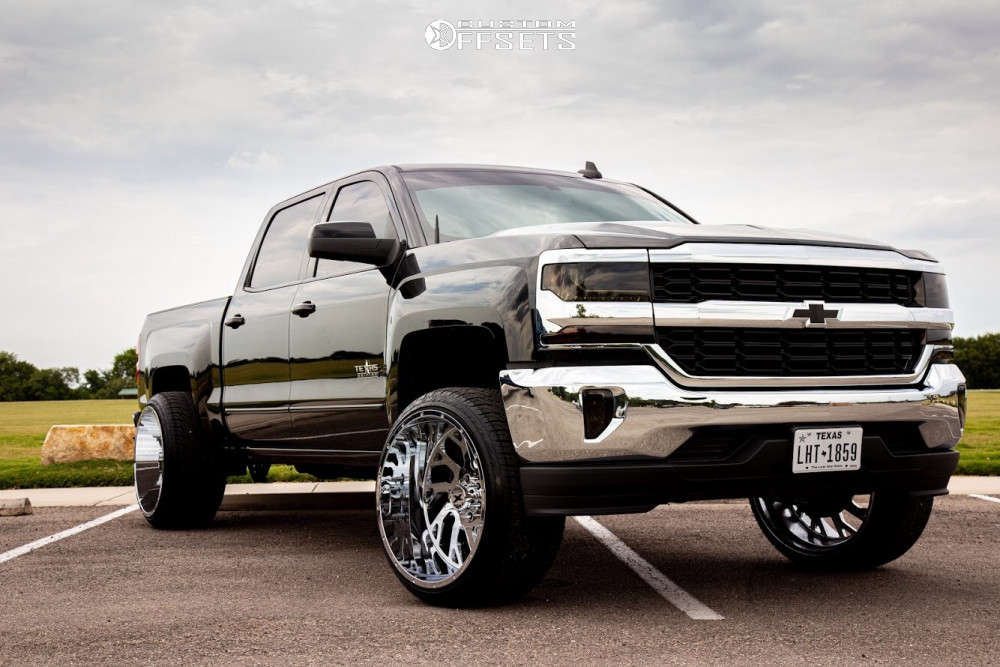 2018 Chevrolet Silverado 1500 with 24x14 -76 Xtreme Force Xf8 and 305 ...