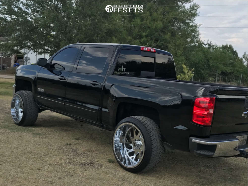 2018 Chevrolet Silverado 1500 with 24x14 -76 Xtreme Force Xf8 and 305 ...