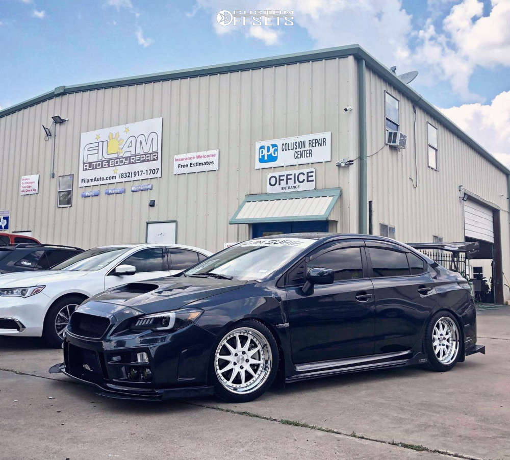2018 Subaru WRX with 18x10 22 Avant Garde F120 and 265/35R18 Michelin ...