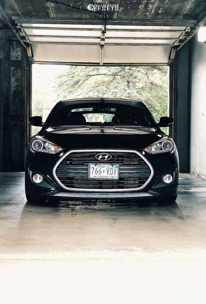 2016 Hyundai Veloster with 18x8 45 Enkei Tsv and 225/40R18 Michelin ...
