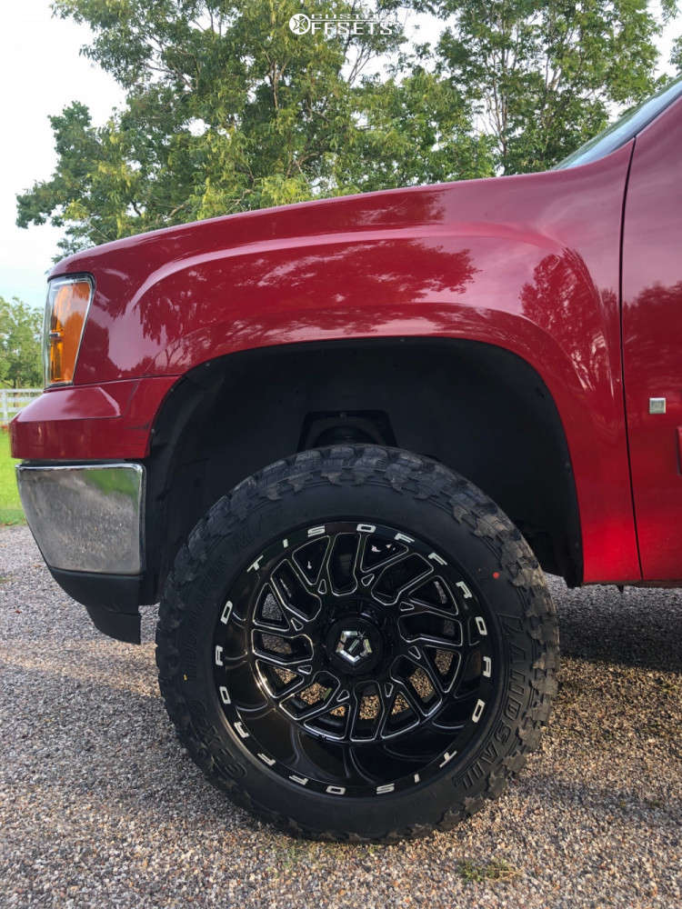 2007 GMC Sierra 1500 with 20x12 -44 TIS 544BM and 33/12.5R20 Landsail ...