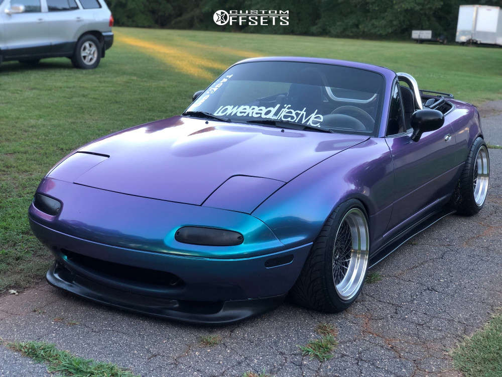 1993 Mazda MX-5 Miata with 16x8.5 0 NS Div2 and 215/40R16 Federal SS595 ...