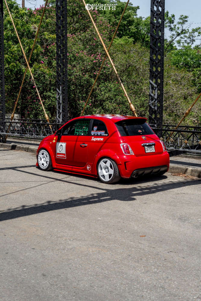 2013 Fiat 500 with 17x7.5 35 Fifteen52 Turbomac and 205/40R17 ...