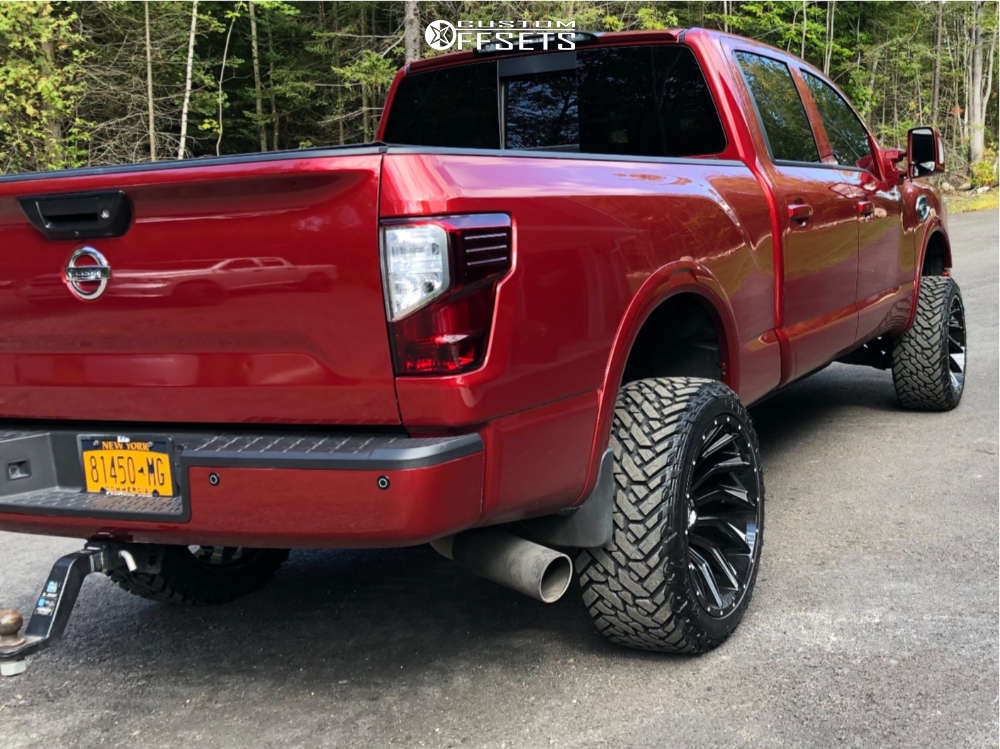 2019 Nissan Titan XD with 22x12 -44 XF Offroad Xf-224 and 33/12.5R22 ...