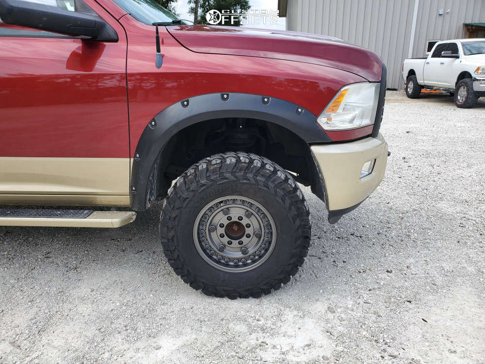 2011 Ram 2500 with 17x9.5 6 Black Rhino Armory and 35/12.5R17 Gladiator ...