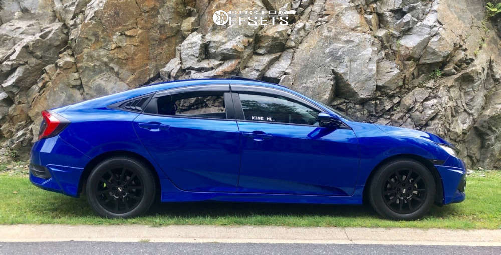 2018 Honda Civic with 16x7 42 Momo Quantum and 215/55R16 Firestone ...