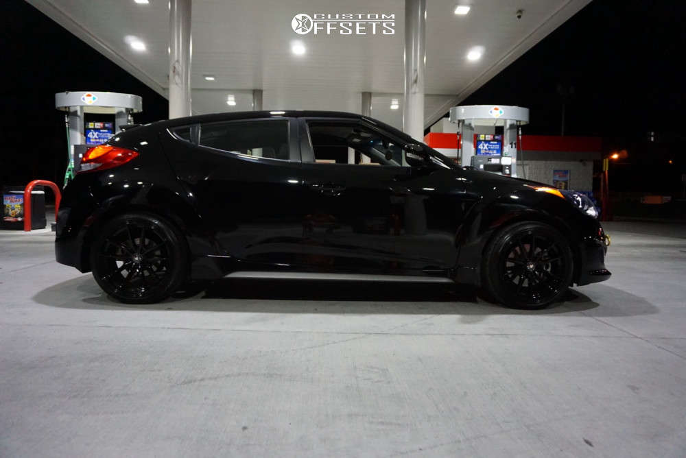 2014 Hyundai Veloster with 18x9 35 Konig Oversteer and 215/40R18 ...