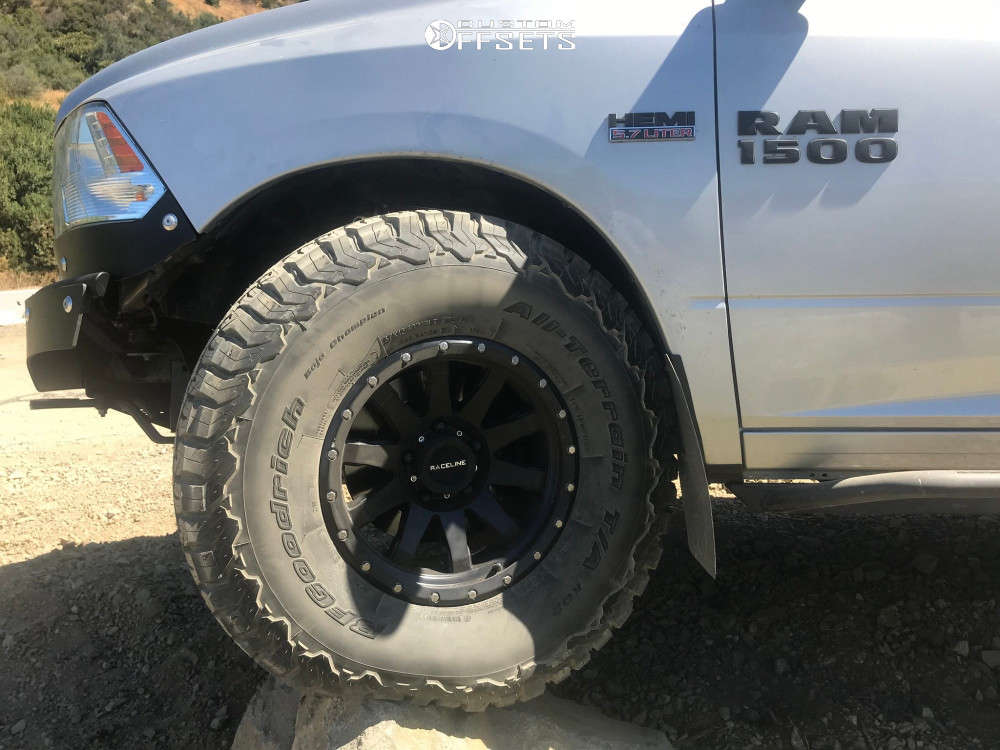2014 Ram 1500 with 17x9 -12 Raceline Clutch and 37/12.5R17 BFGoodrich ...