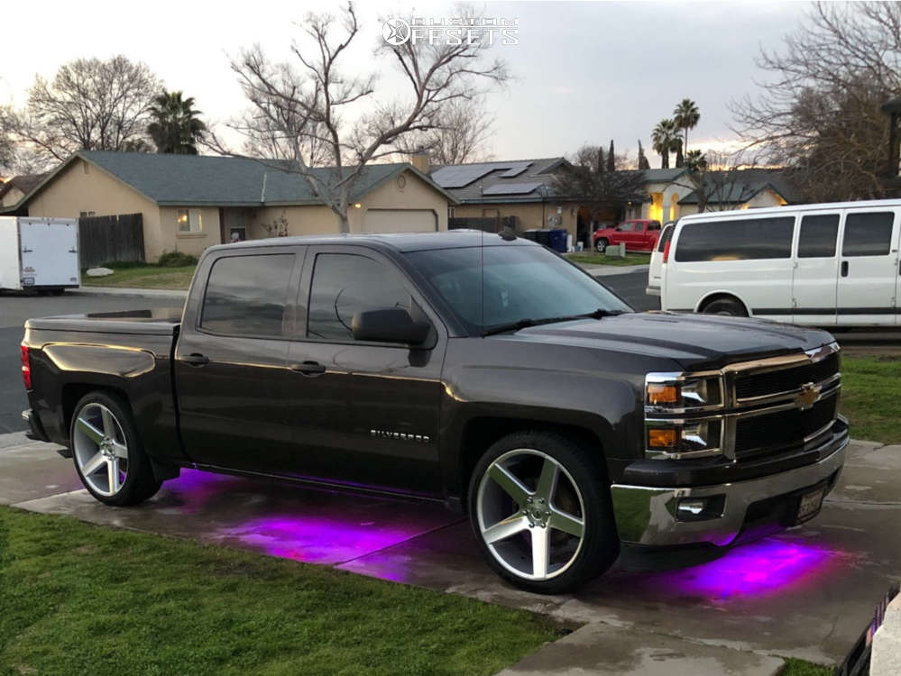 2014 Chevrolet Silverado 1500 with 24x10 31 DUB Baller and 295/35R24 ...