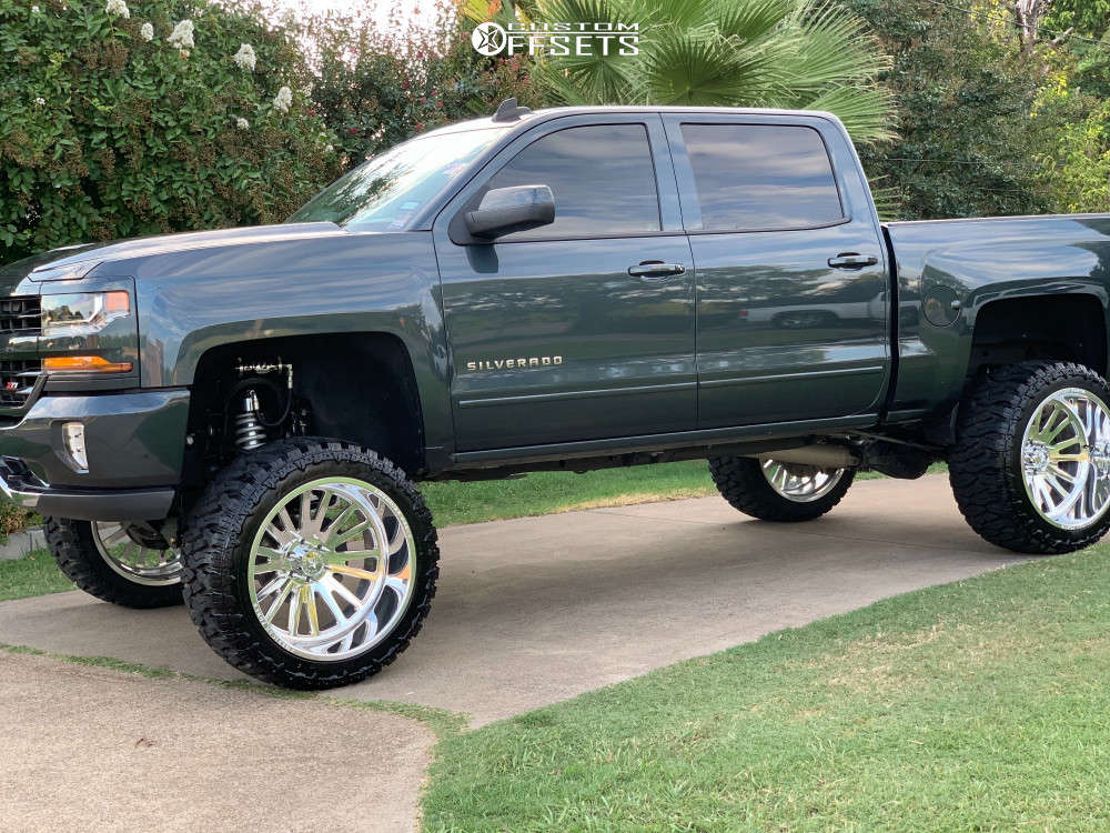 2017 Chevrolet Silverado 1500 with 24x14 -90 American Force Quantum Cc ...