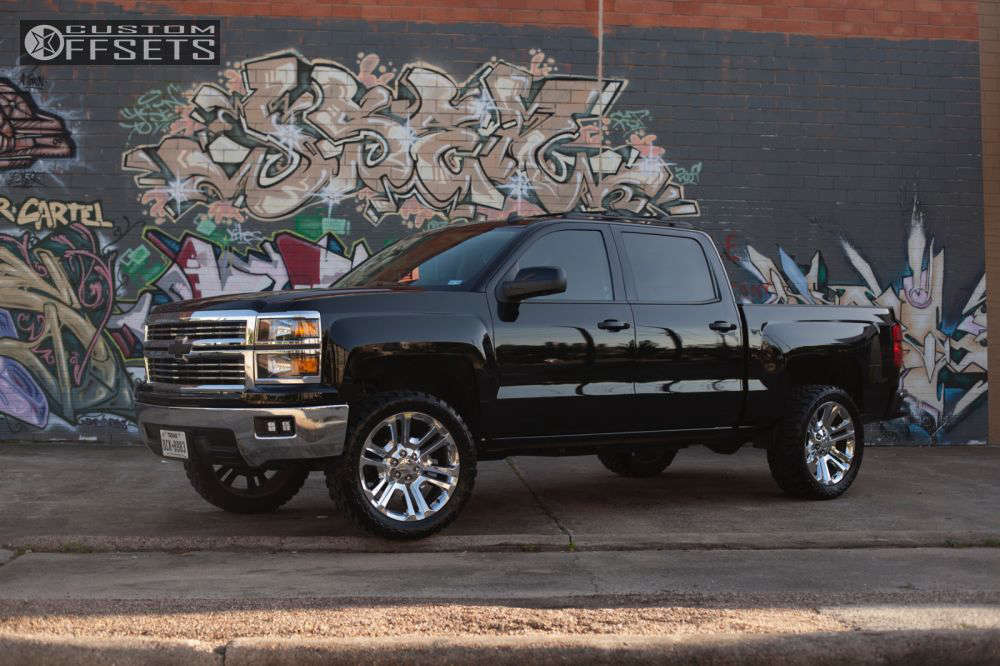 2014 Chevrolet Silverado 1500 with 22x9 24 OEM Wheels Spaced Out ...