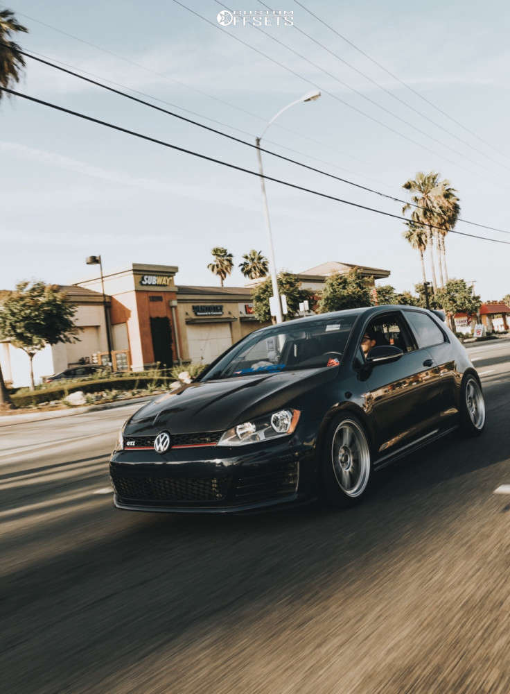 2016 Volkswagen GTI with 18x9 35 Enkei RPF1 and 235/40R18 Falken RT615K ...