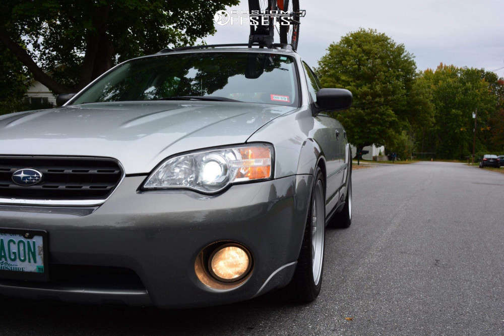 2007 Subaru Outback with 17x9 45 Enkei RPF1 and 245/40R17 Yokohama ...