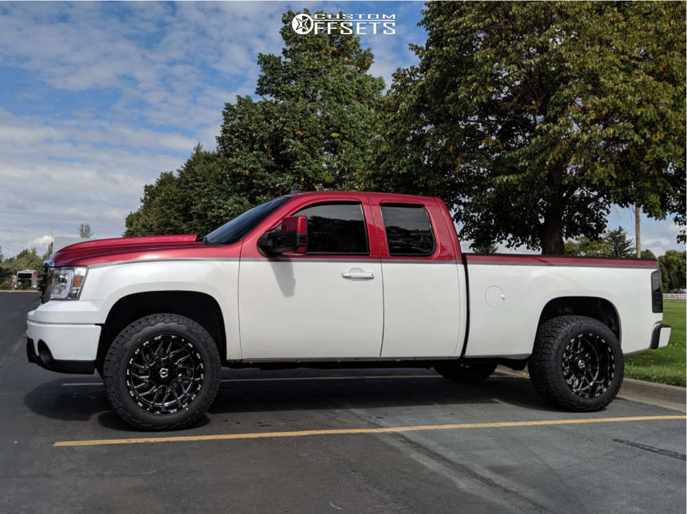 2009 GMC Sierra 1500 with 20x12 -44 TIS 544BM and 305/55R20 Falken ...