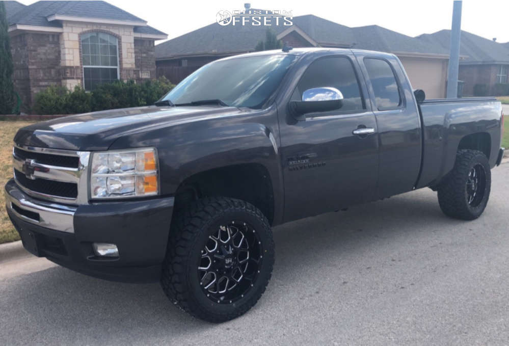 2011 Chevrolet Silverado 1500 with 20x10 -19 Hardrock Gunner H705 and ...