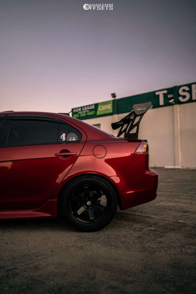 2017 Mitsubishi Lancer with 18x9.5 40 AVID1 AV6 and 235/40R18 Vercelli ...
