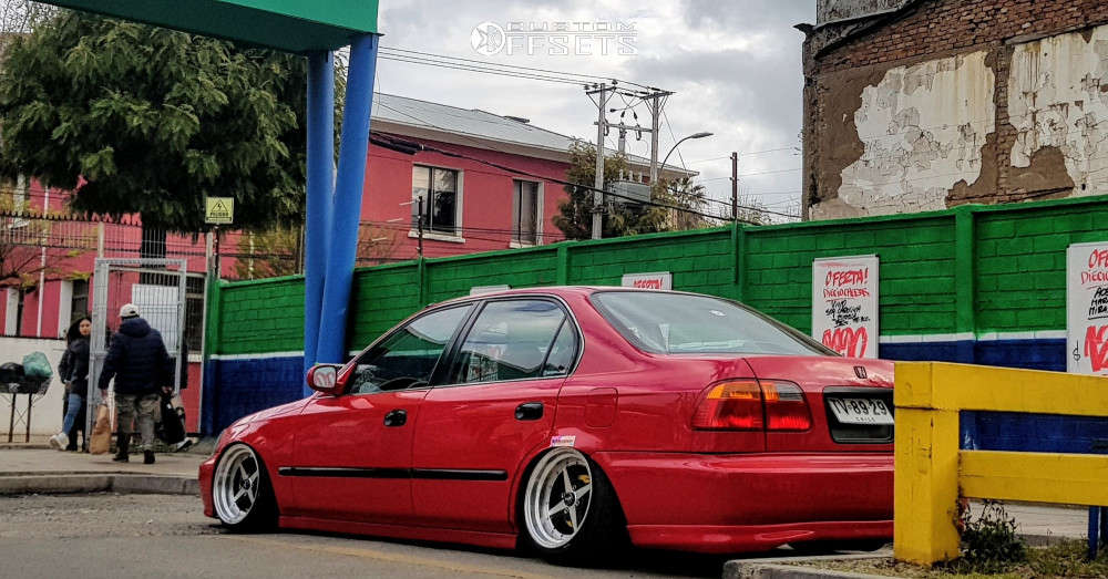 2000 Honda Civic with 15x9 -15 Work Equip 01 and 185/45R15 Nankang NS-20 and Air Suspension ...