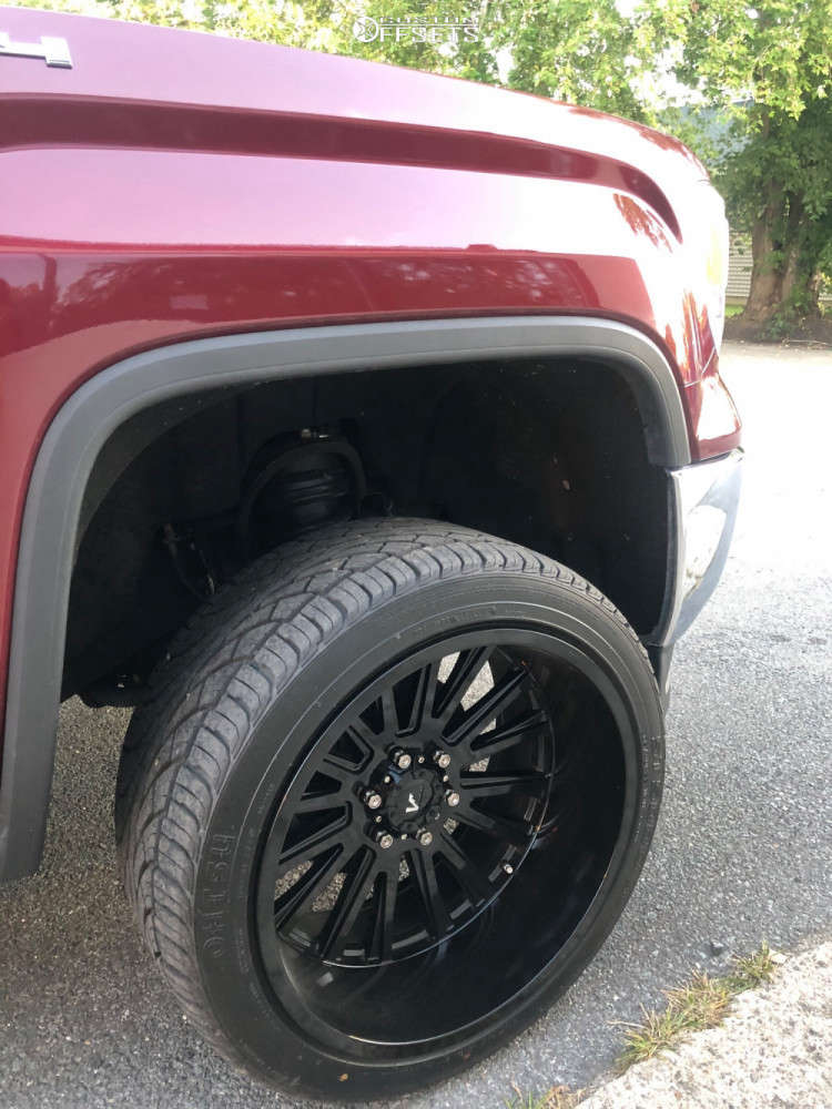 2015 GMC Sierra 1500 with 22x12 -44 V-Rock Anvil and 305/45R22 Ohtsu ...