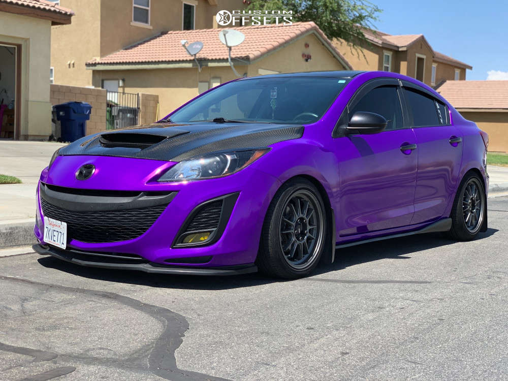 2011 Mazda 3 with 17x8 45 Konig Hypergram and 215/45R17 Sentury Uhp and ...