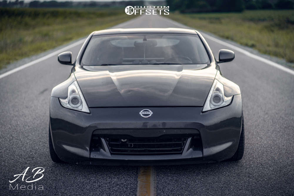 2010 Nissan 370Z with 19x10.5 23 Work D9r and 305/35R19 Nitto Nt05 and ...