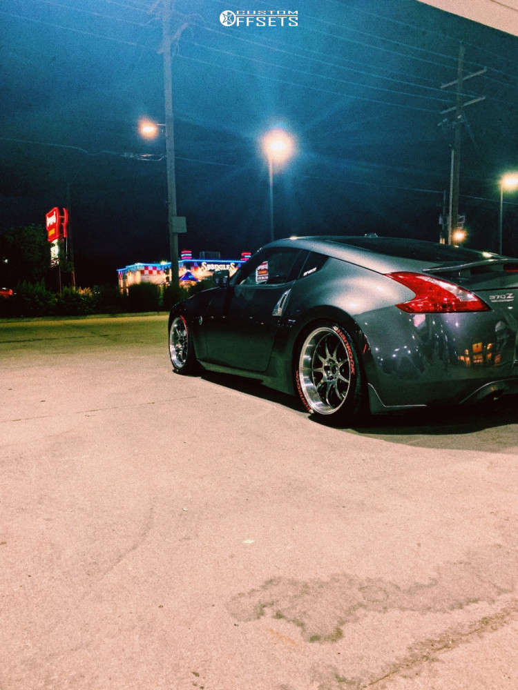 2010 Nissan 370Z with 19x10.5 23 Work D9r and 305/35R19 Nitto Nt05 and ...
