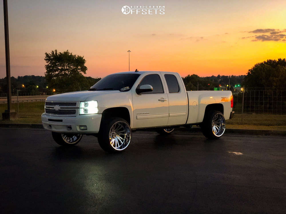 2012 Chevrolet Silverado 1500 with 24x14 -72 Tuff T2a and 305/35R24 ...
