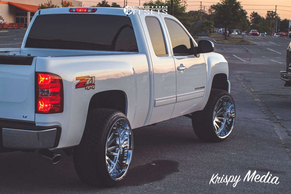 2012 Chevrolet Silverado 1500 with 24x14 -72 Tuff T2a and 305/35R24 ...