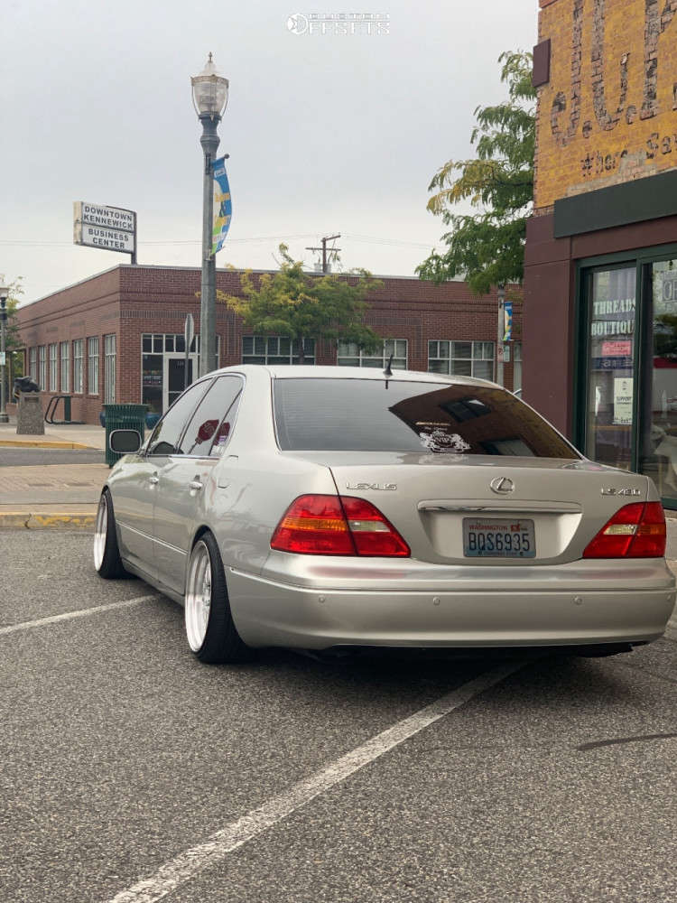 2003 Lexus LS430 with 18x9.5 22 ESR Sr05 and 215/35R18 Achilles Atr ...