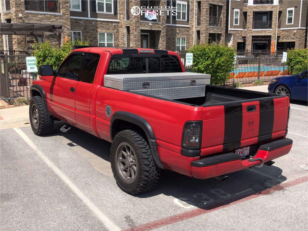 2000 Dodge Ram 1500 with 20x9 18 Black Rhino Mint and 305/55R20 ...