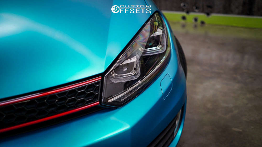 2013 Volkswagen GTI with 18x8.5 35 Rotiform Blq and 245/45R18 Federal ...