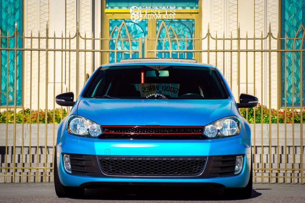 2013 Volkswagen GTI with 18x8.5 35 Rotiform Blq and 245/45R18 Federal ...