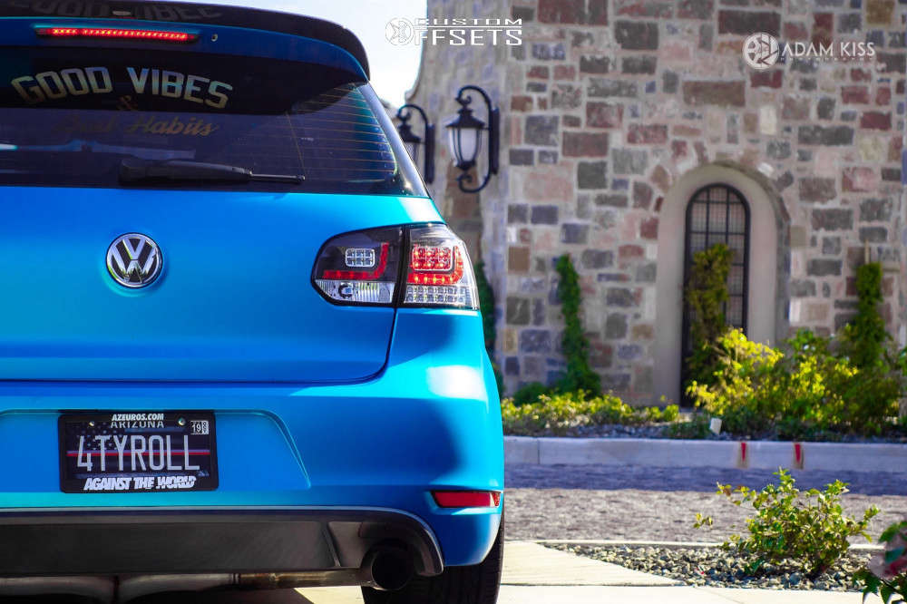 2013 Volkswagen GTI with 18x8.5 35 Rotiform Blq and 245/45R18 Federal ...
