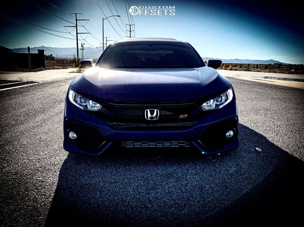 2019 Honda Civic with 18x9.5 35 Cosmis Racing R1 and 235/40R18 Goodyear ...