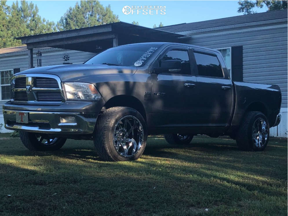 2009 Dodge Ram 1500 with 22x12 -44 American Truxx Vortex and 305/45R22 ...