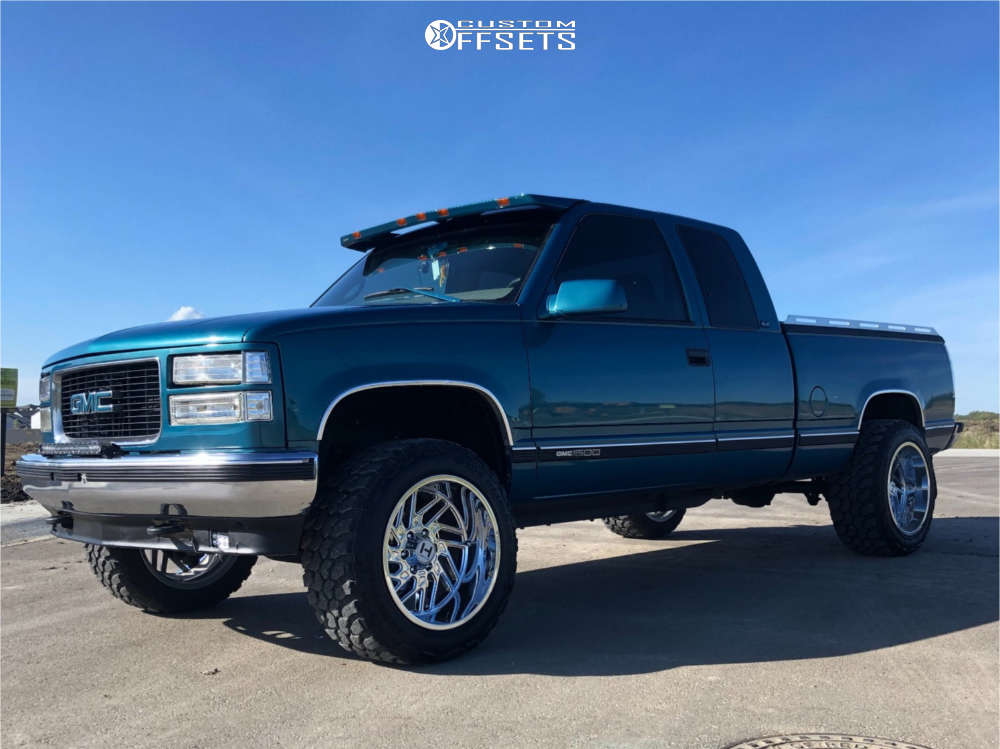 1997 GMC K1500 with 20x12 -44 Hostile Jigsaw and 33/12.5R20 Suretrac ...