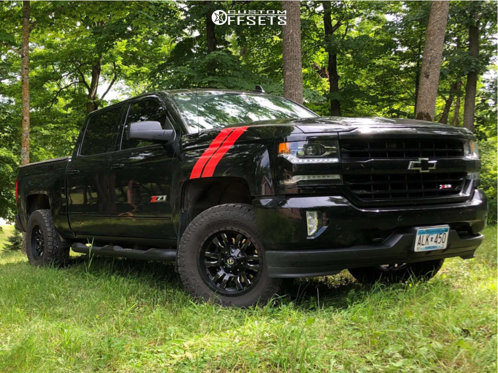 2018 Chevrolet Silverado 1500 with 18x9 -12 Fuel Sledge and 275/65R18 ...