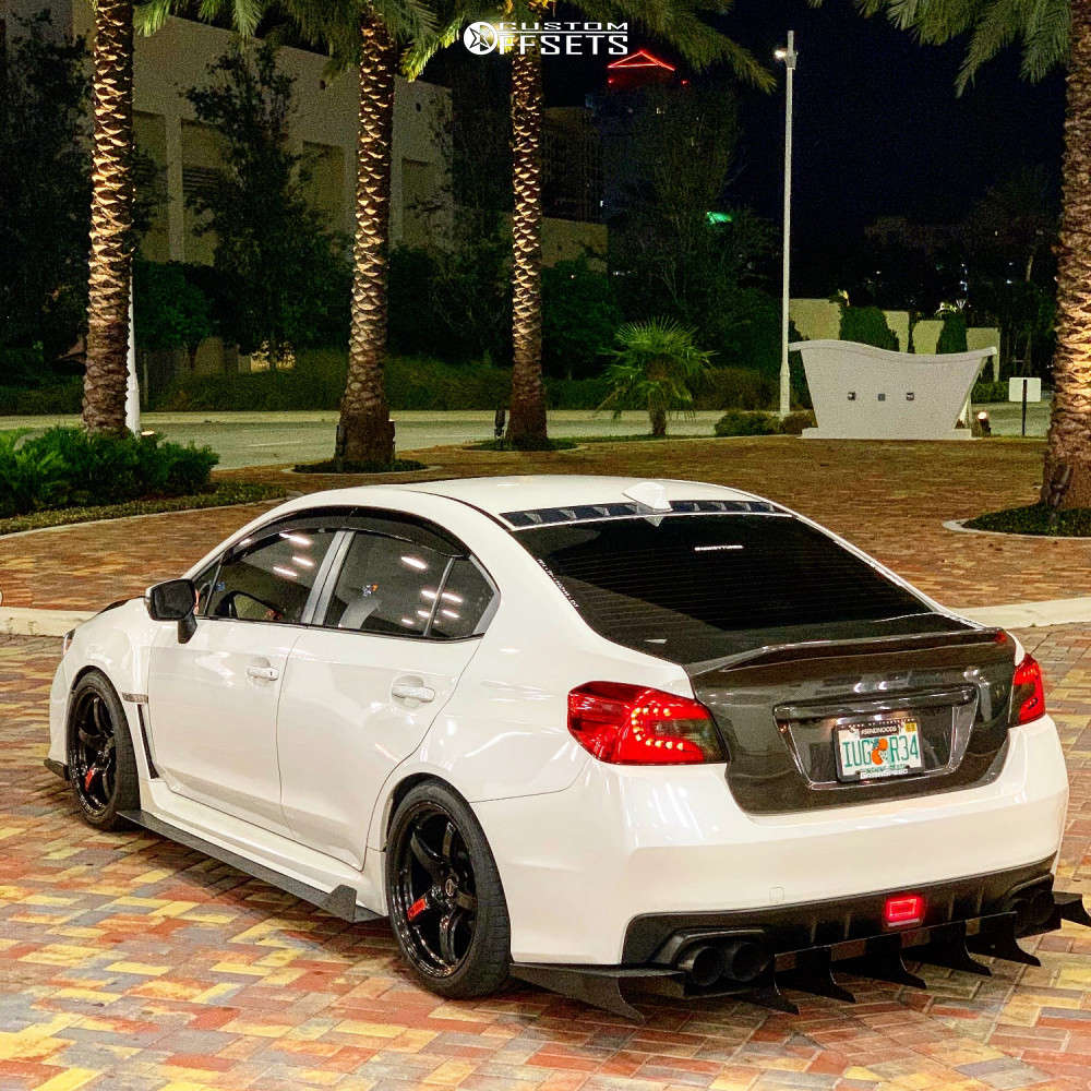 2016 Subaru WRX with 18x9.5 38 Rays Engineering 57cr and 265/35R18 ...