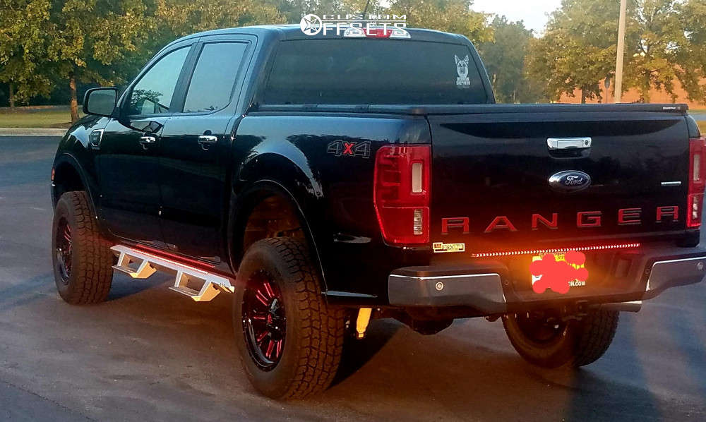 2019 Ford Ranger with 18x9 1 Fuel Hardline and 275/65R18 Mickey ...
