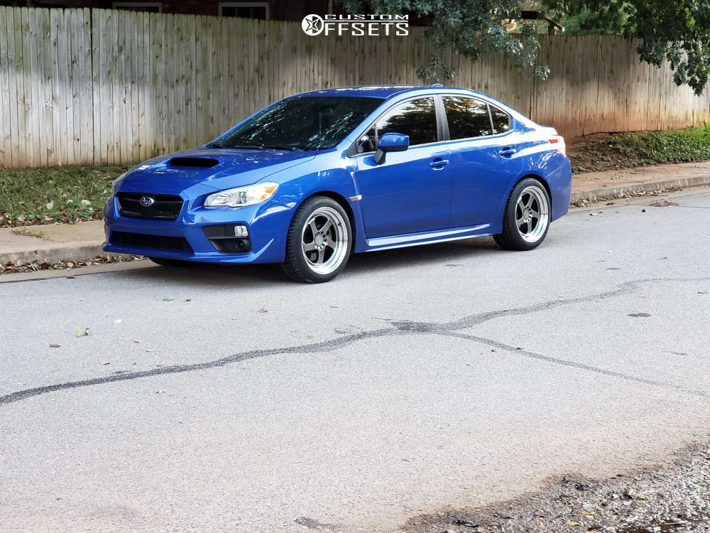 2015 Subaru WRX with 18x9.5 38 F1R F28 and 255/40R18 Continental ...