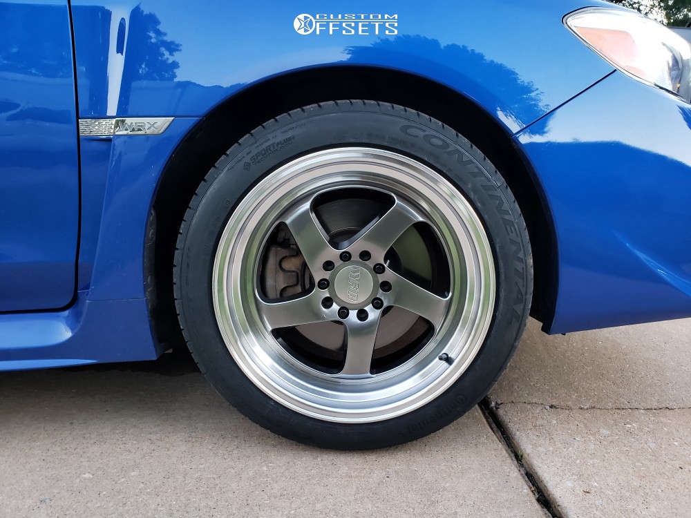 2015 Subaru WRX with 18x9.5 38 F1R F28 and 255/40R18 Continental ...