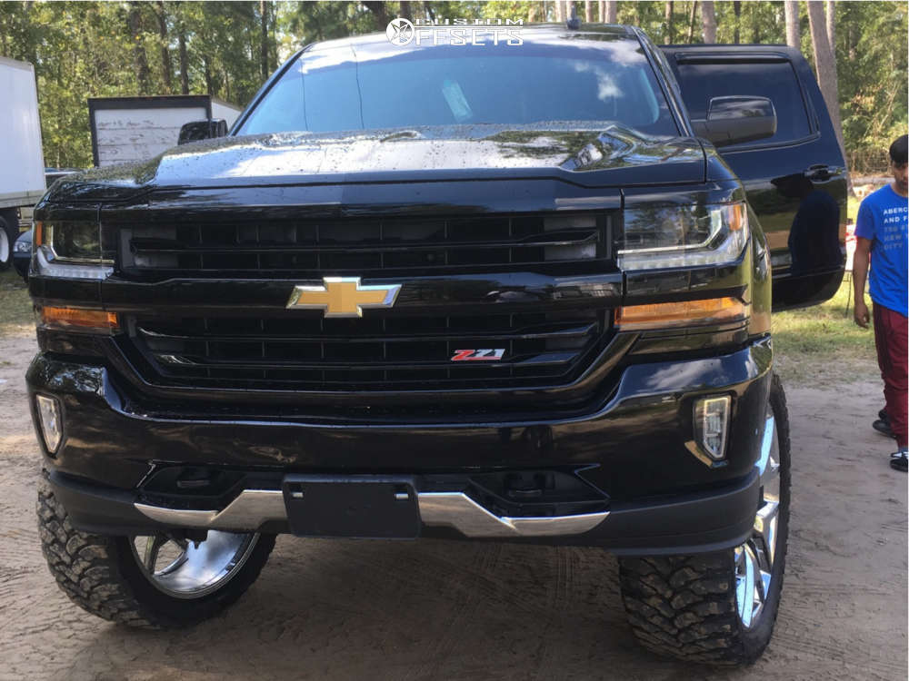 2016 Chevrolet Silverado 1500 with 26x10 25 Eclipse Replica 288 and 37/ ...