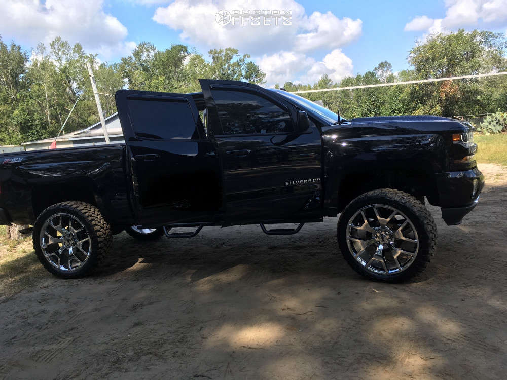 2016 Chevrolet Silverado 1500 with 26x10 25 Eclipse Replica 288 and 37/ ...