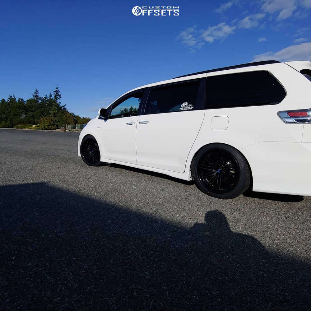 2019 Toyota Sienna with 20x10 25 Rohana RC20 and 245/45R20 Falken Ziex ...