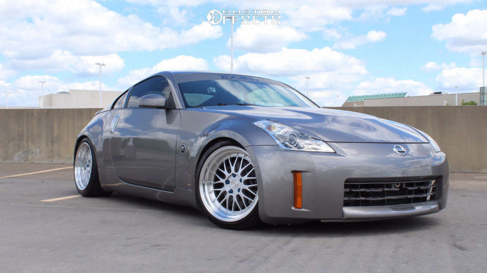 2008 Nissan 350Z with 18x9.5 22 ESR Sr05 and 245/35R18 Radar Dimax R8 ...