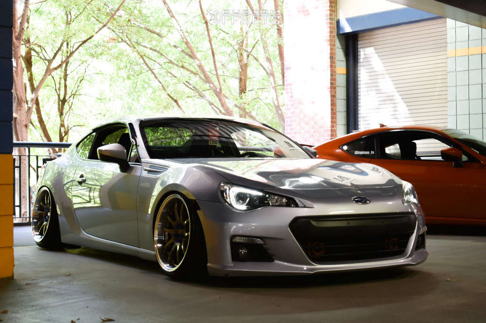 2016 Subaru BRZ with 18x9.5 35 Aodhan DS02 and 215/35R18 Achilles Atr Sport and Coilovers ...